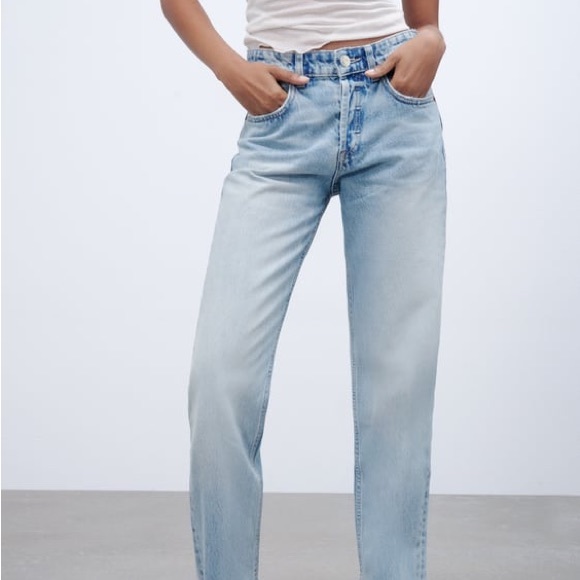 Zara | Jeans | Zara Straight Leg High Rise Full Length 9s Jean | Poshmark
